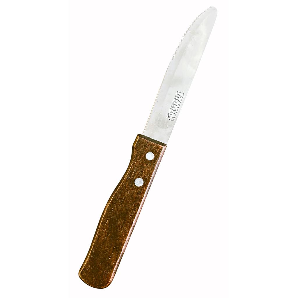 Inox Steak Knife With Brown Handle Kayali International